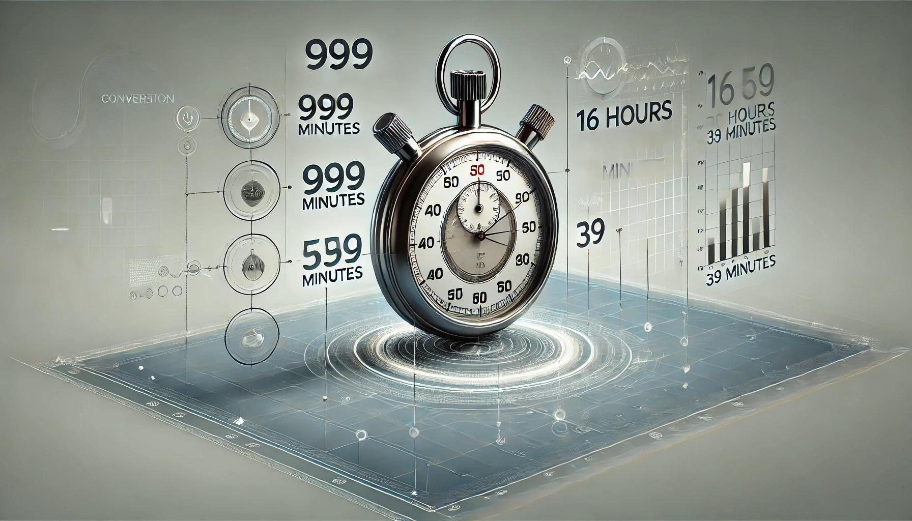 999m Into Hours And Minutes